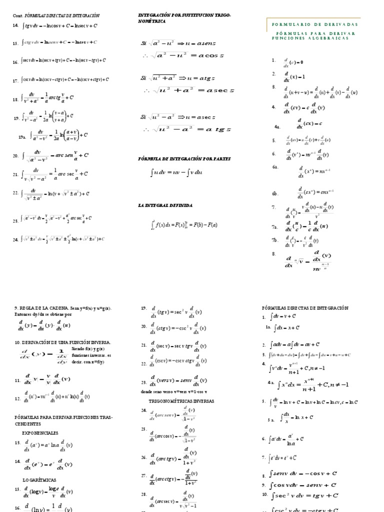 Formulario Matematicas Cbtis 25 | PDF | Combinatoria | Objetos matemáticos