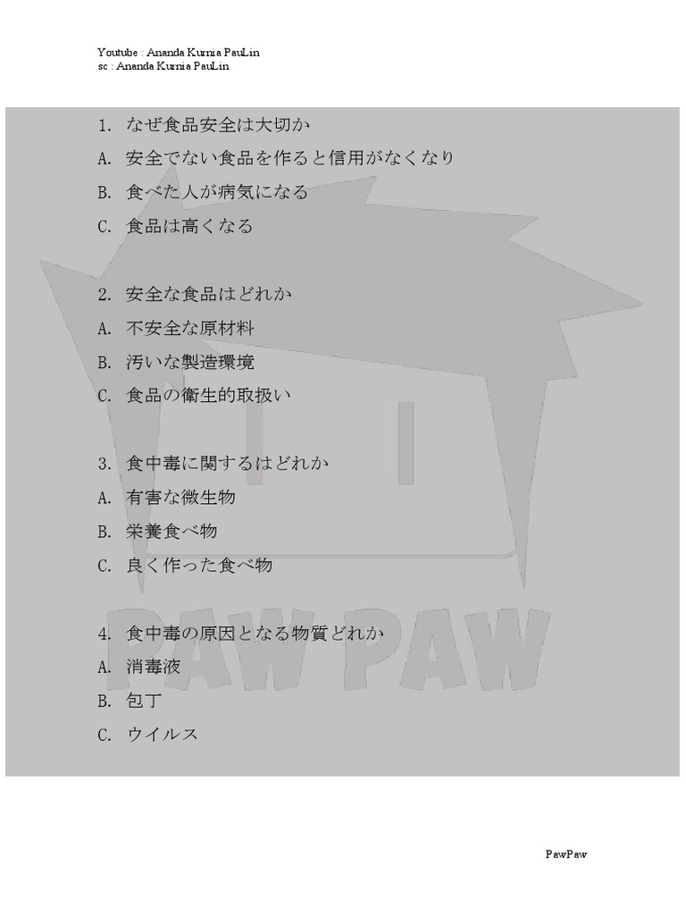 Contoh Soal SSW Paw Paw | PDF