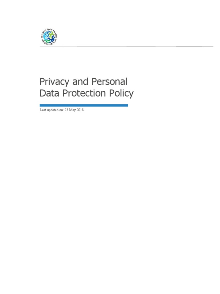 7 - Privacy and Personal Data Protection Policy | PDF | Privacy | Information Privacy
