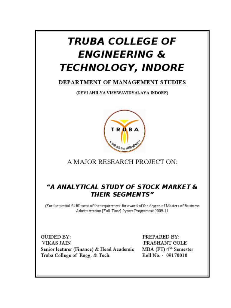 Truba College of Engineering | Download Free PDF | Bonds (Finance) | Stocks