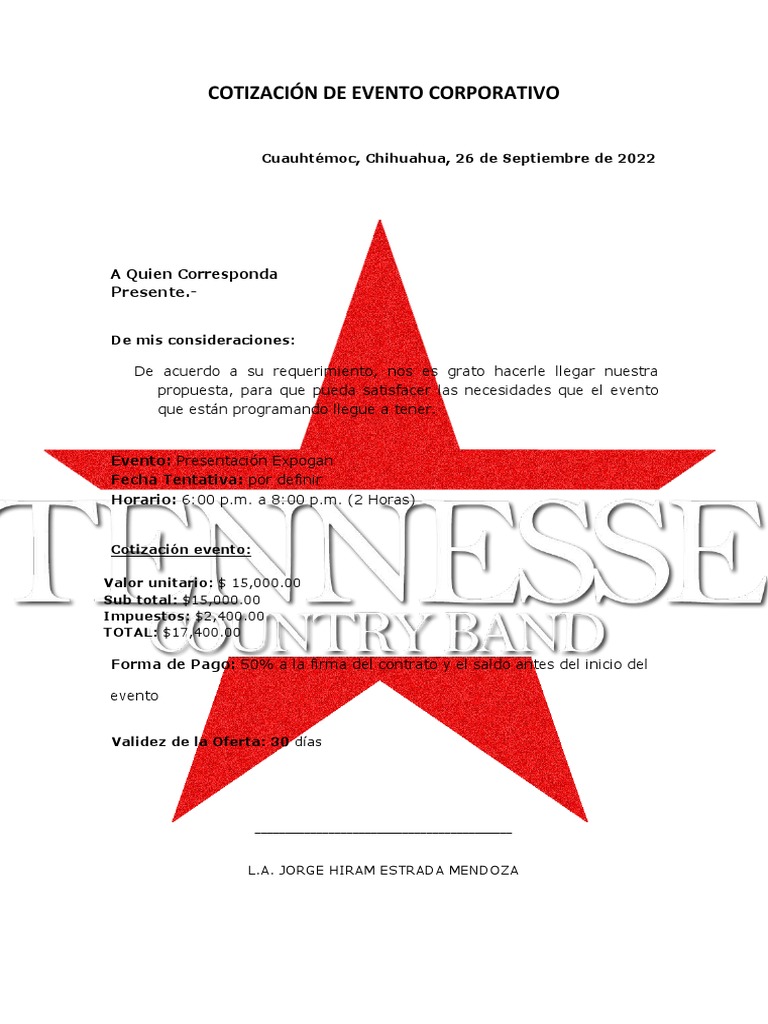 Cotizacion Musical | PDF