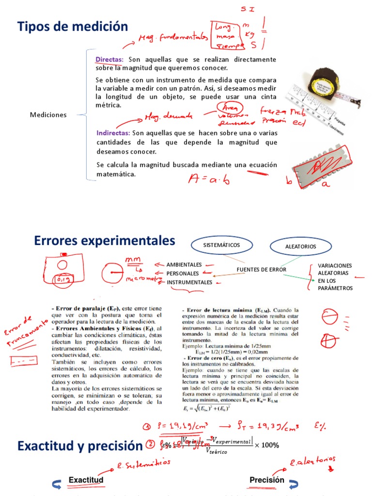 Teoria de Errores | PDF | Medición | Exactitud y precisión