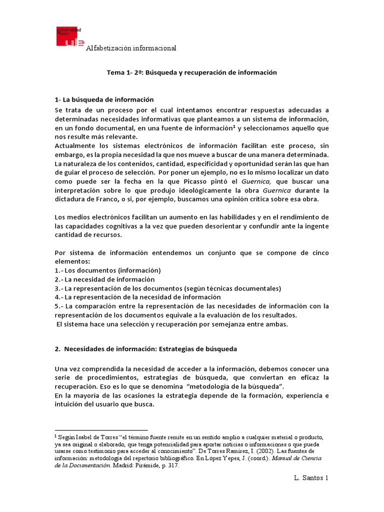 2021-22 Tema 1 Parte 2 Busqueda y Recuperación | PDF | Información | Bases de datos