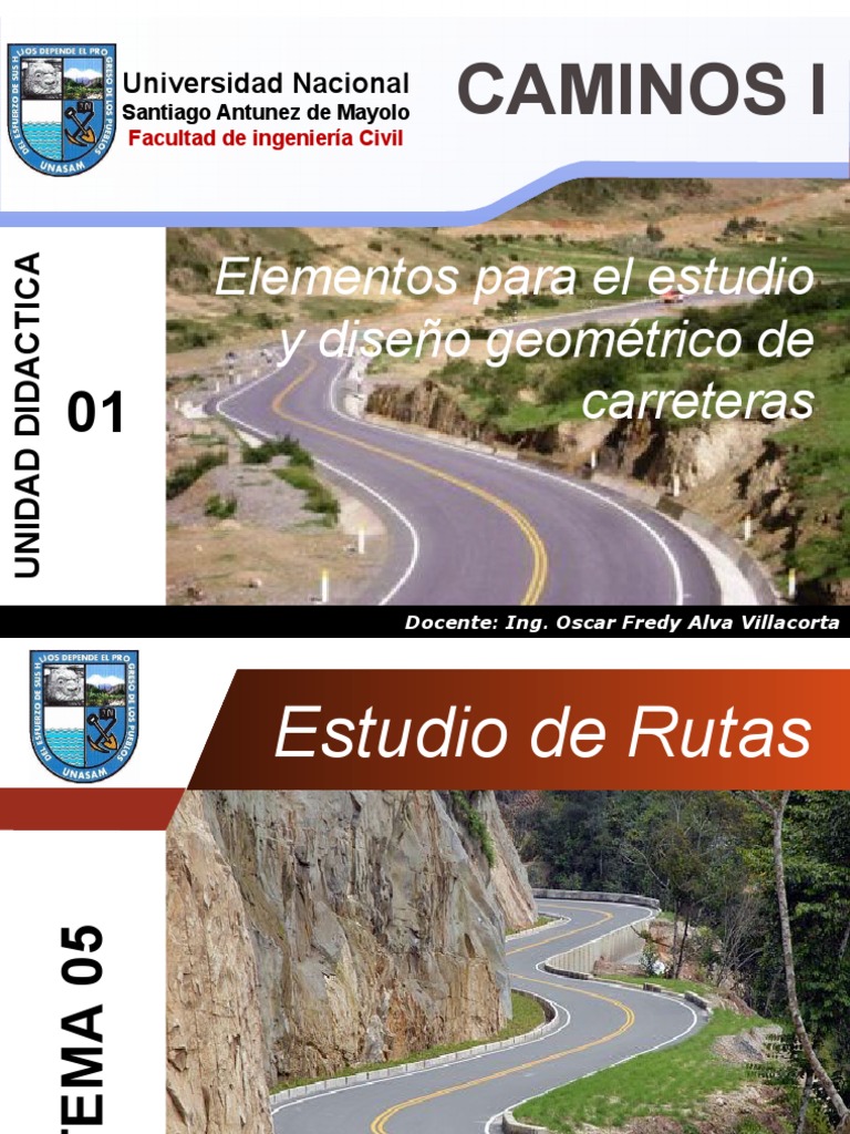 UD 01 - Tema 05 - Estudio de Rutas | PDF | La carretera | Ingeniero civil