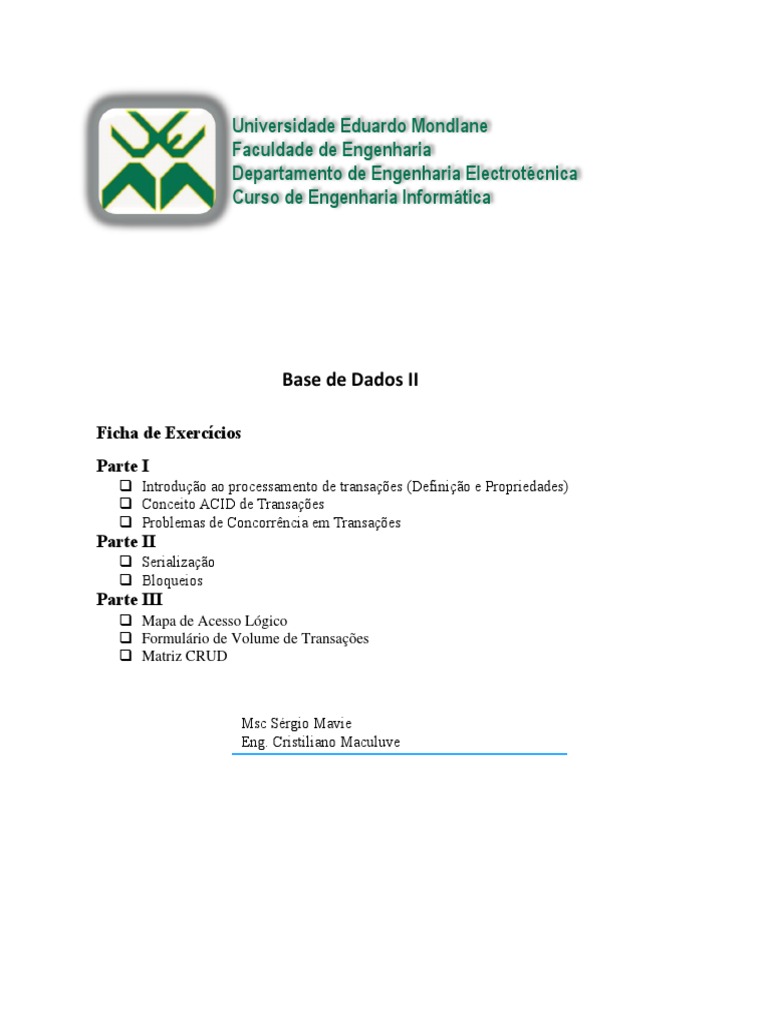 Ficha de Exercícios-BD2-1 | PDF