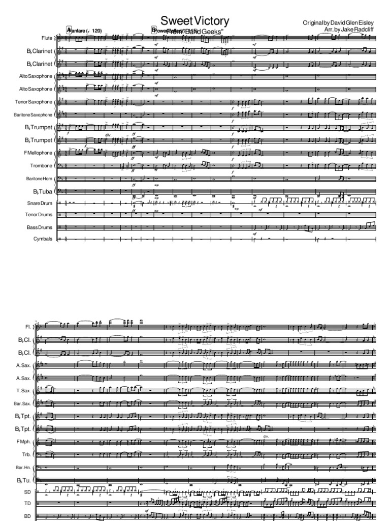 Sweet Victory - Marching Band | PDF | Musical Instruments | Music Production