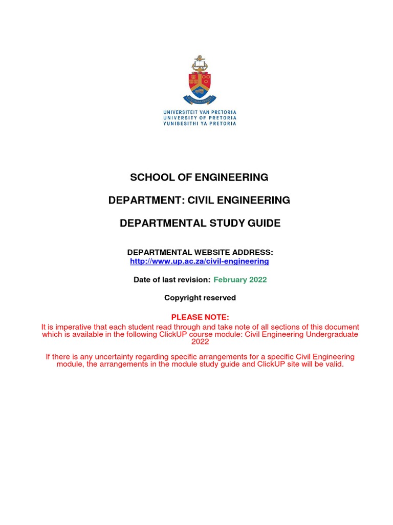 Civil Engineering Departmental Study Guide 2022 Final | PDF