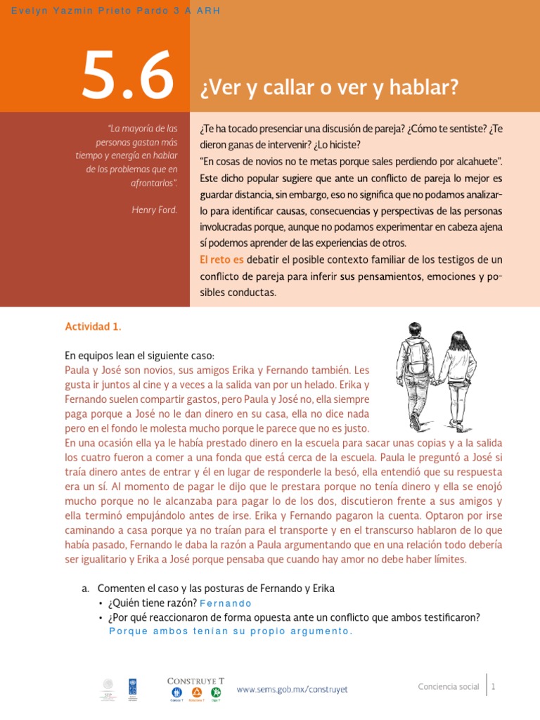 5.6 E Ver y Callar o Ver y Hablar M2 RU R3-Combinado | Descargar gratis PDF | Empatía | Mente