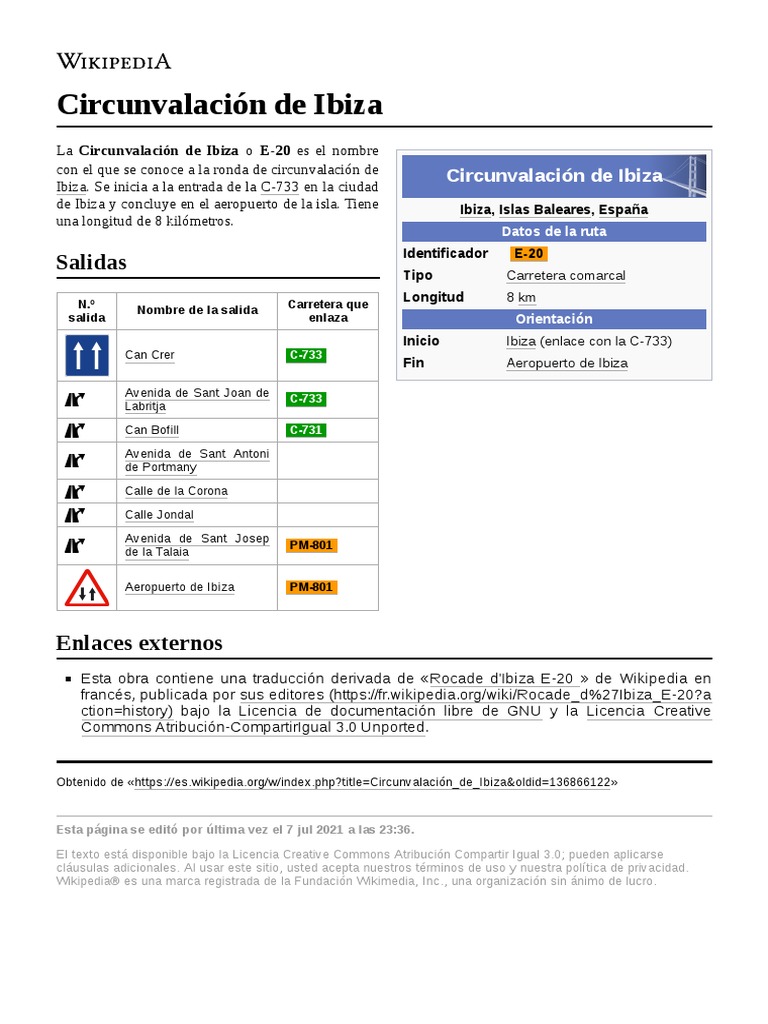 Circunvalación de Ibiza | PDF