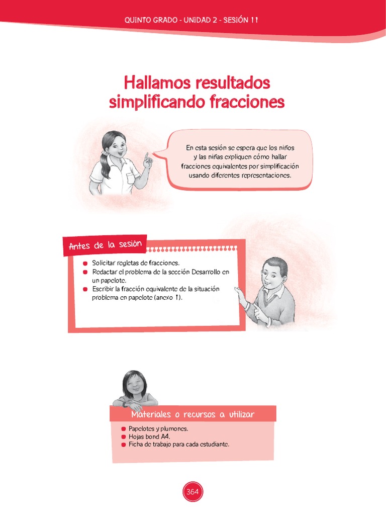Hallamos Resultados Simplificando Fracciones: Antes de La Sesión | PDF