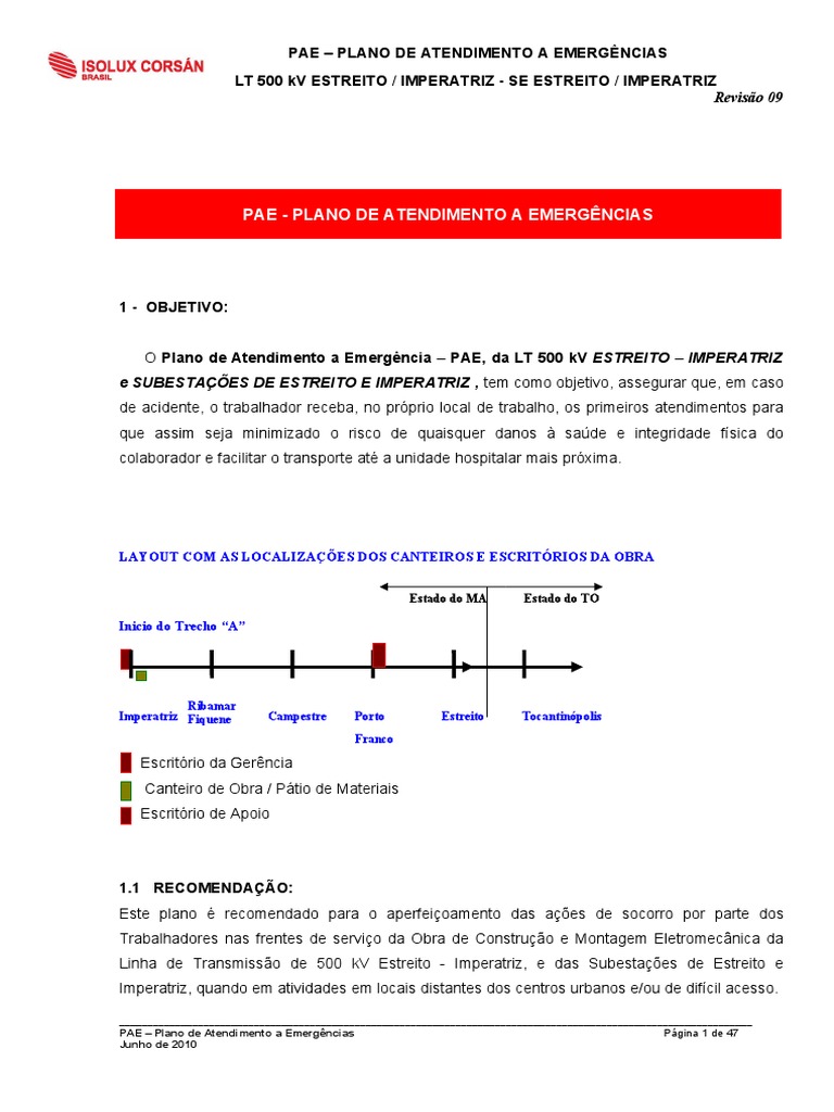 Pae Plano De Atendimento A Emergências Pdf