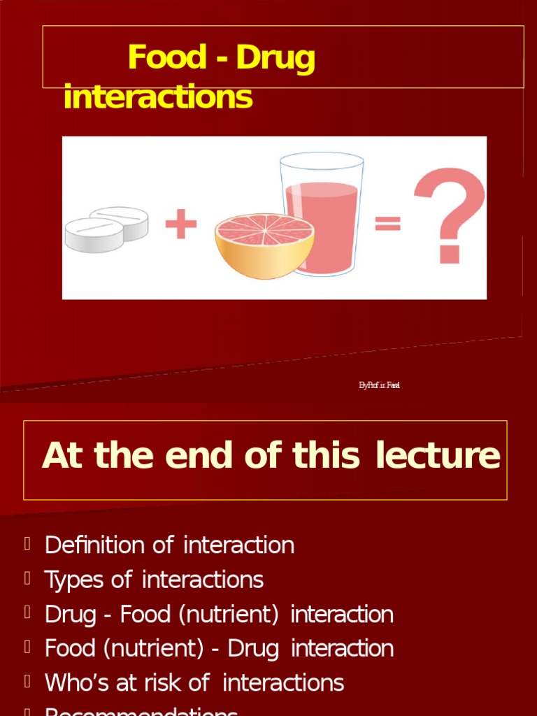 Food - Drug Interactions | PDF | Digestion | Nutrients