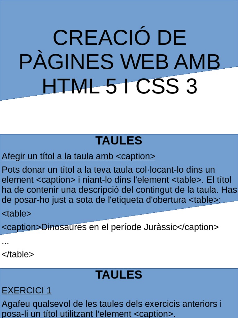 HTML-Taules 2 | PDF