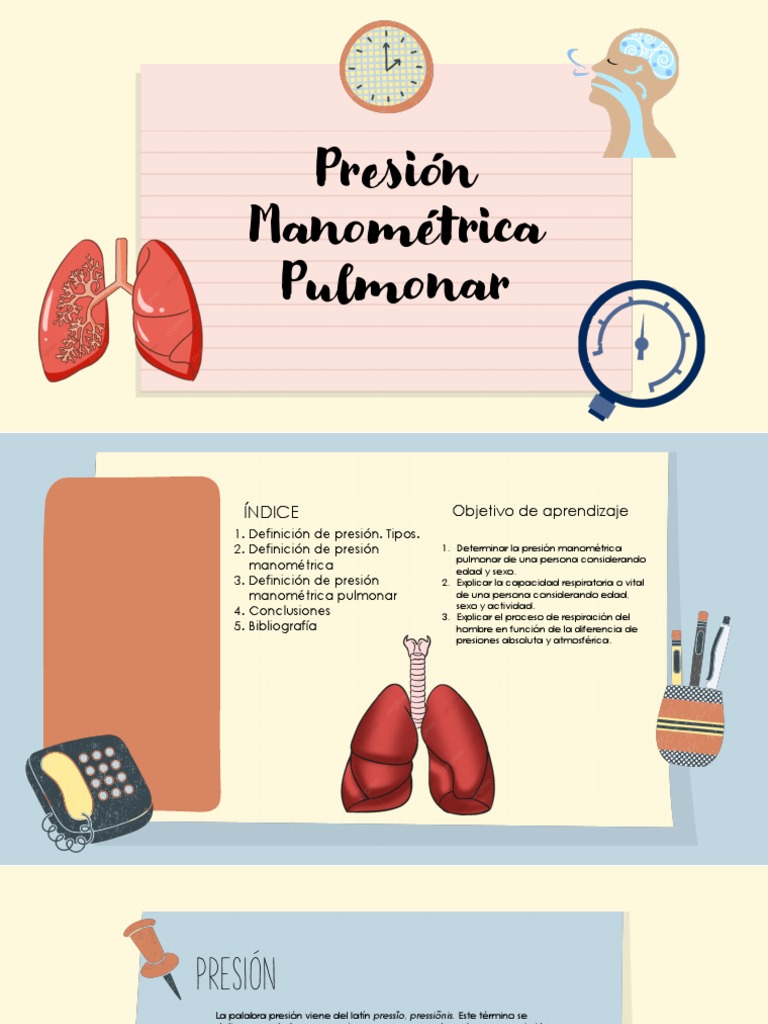 Presión Manométrica Pulmonar Explicada | PDF | Presión | Respiración