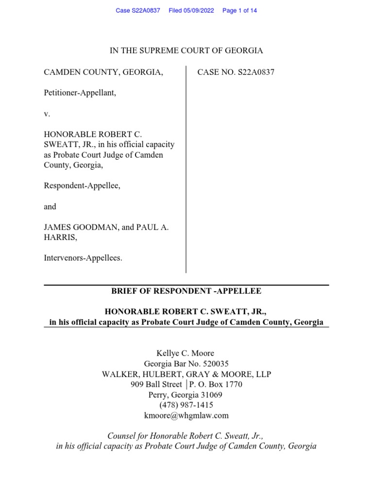 Brief of Appellee Judge Robert C. Sweatt Jr. | PDF