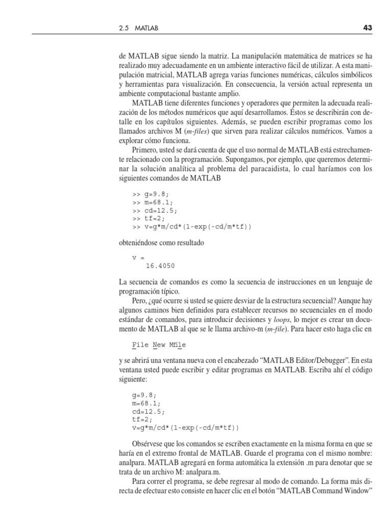 Métodos Numéricos para Ingenieros 5ta Edición (1) - 67-71 | PDF | Matriz (Matemáticas ...