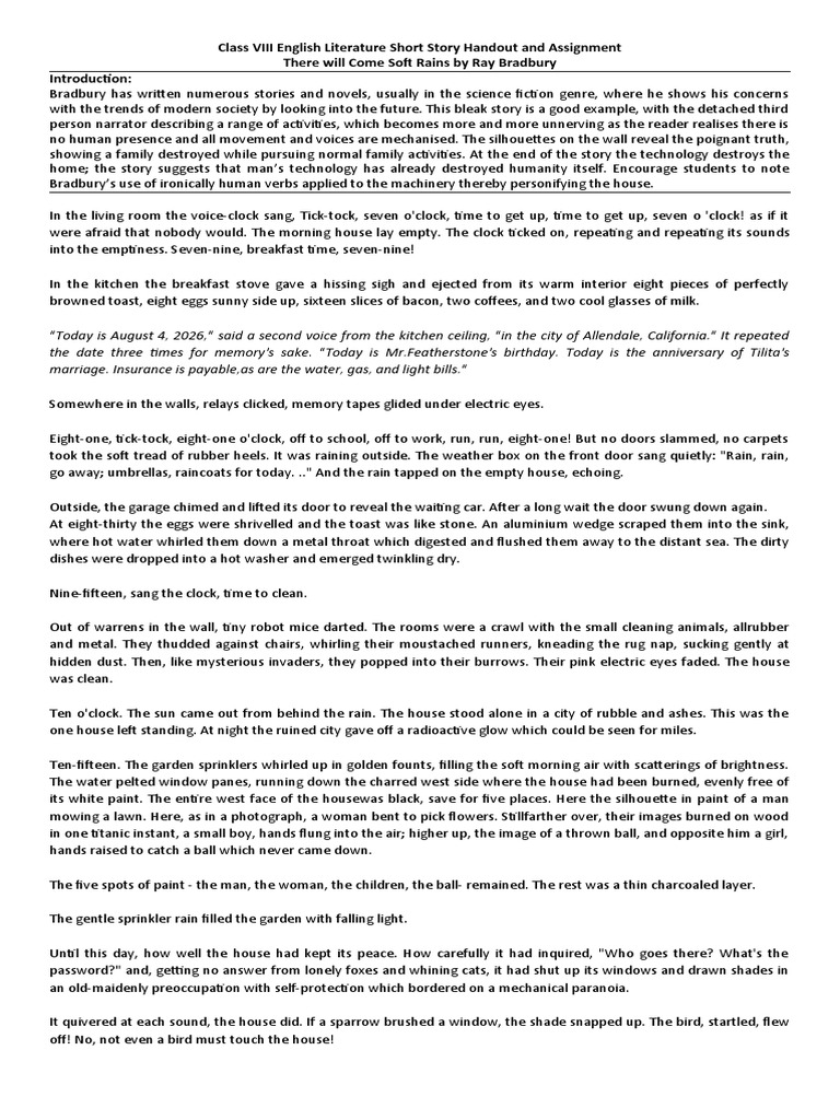 The Destruction of Technology and Humanity: An Analysis of Ray Bradbury ...