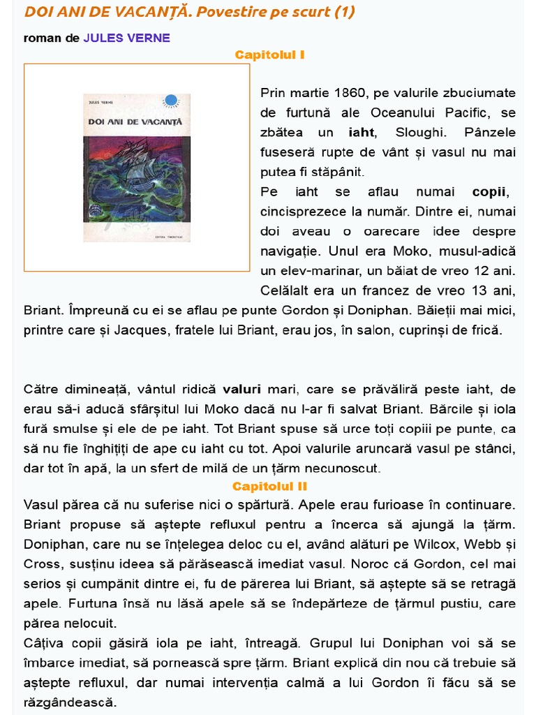 2 Ani de Vacanta | PDF