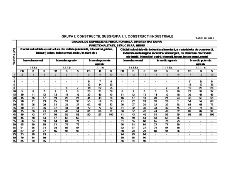 Tabel Depreciere Fizica | PDF