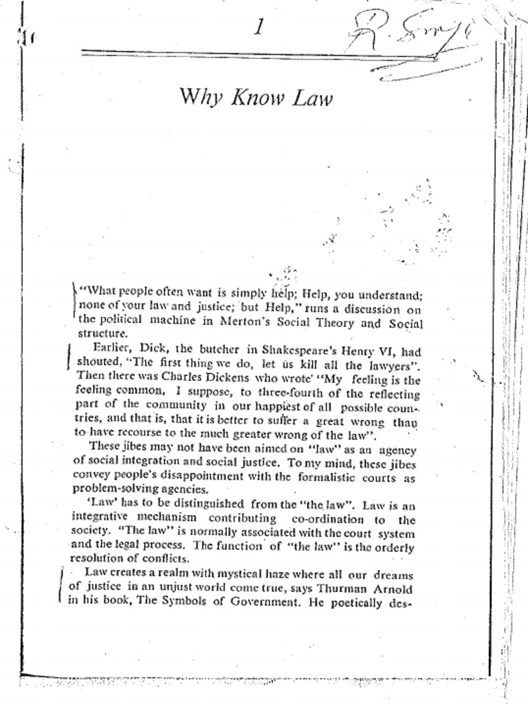 WHy Know Law N | PDF