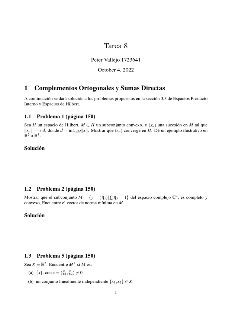 Matem Ticas Especiales Tarea 8 | PDF