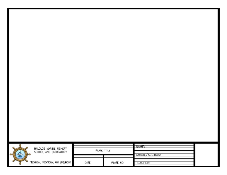 Plate 1 - Title Block and Border | PDF