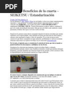 4ta S Seiketsu - Estandarizar | PDF | Crecimiento personal y profesional | Arte