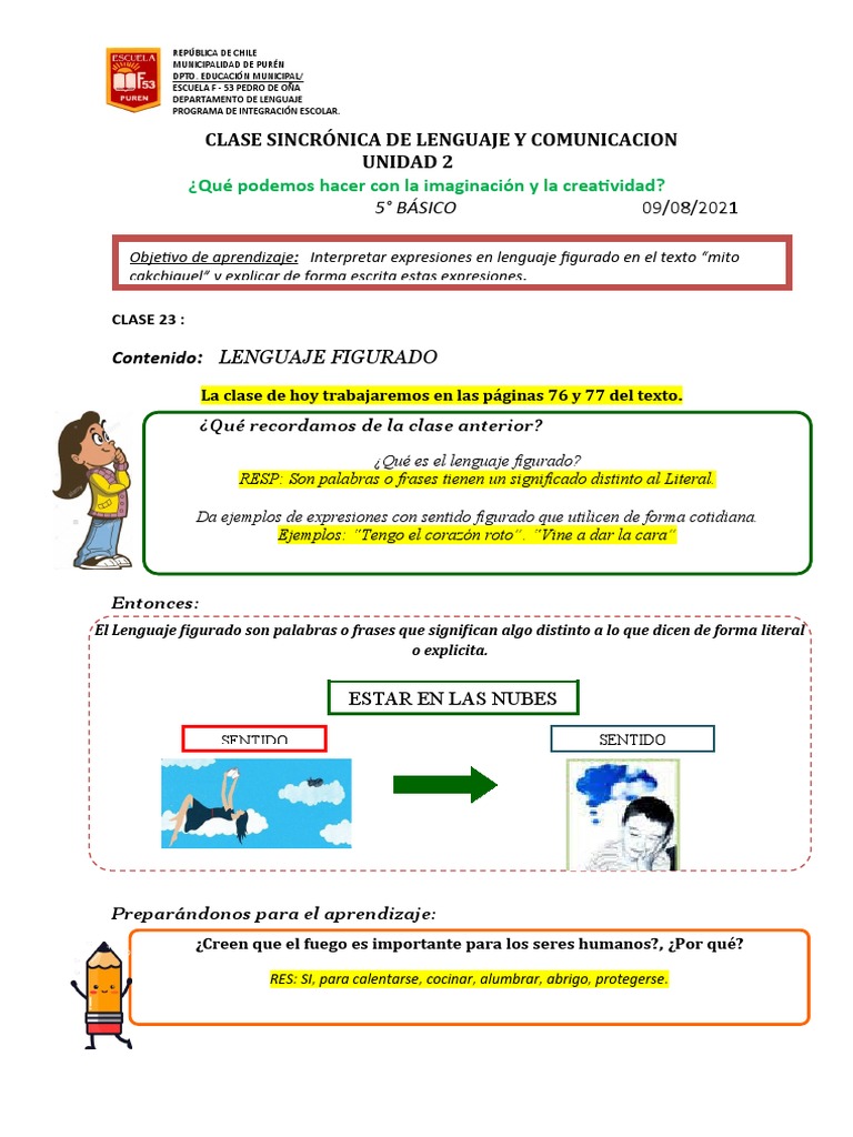 Clase 23 Sincrónica de Lenguaje y Comunicacion | PDF
