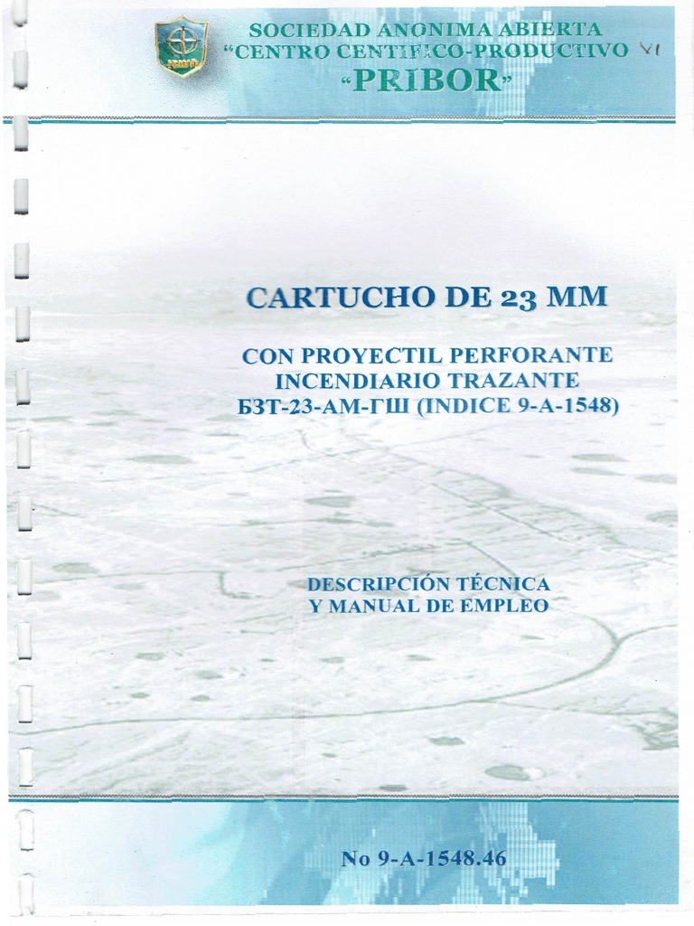 Cartucho 23 mm: Proyectil Perforante Incendiario | PDF | Cartucho ...