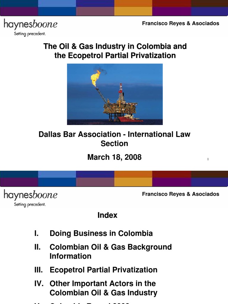 The Oil and Gas Industry in Columbia | Foreign Direct Investment | Colombia