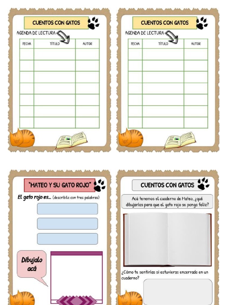Actividades Cuentos Con Gatos | PDF