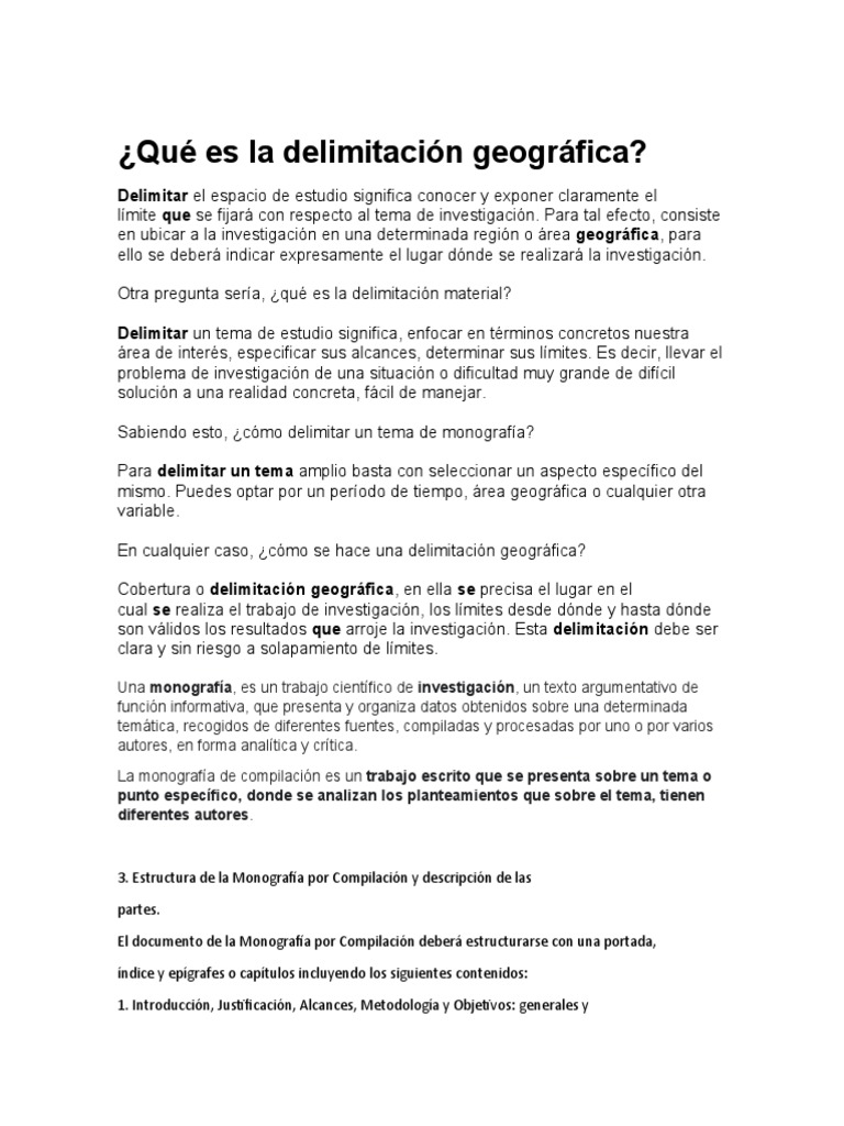Cómo delimitar geográficamente una investigación: Definición y pasos ...