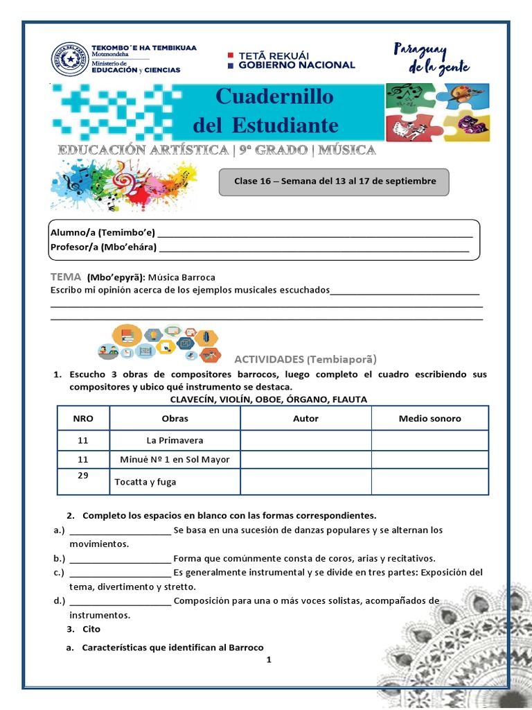 Educ Art 9° Ce S16 Revisado Pdf
