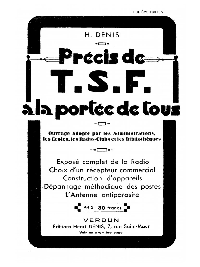 Precis de TSF A La Portee de Tous | PDF