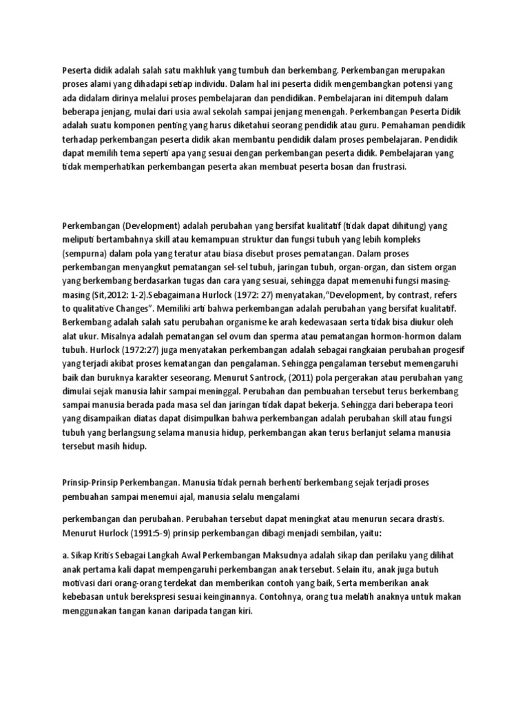 Konsep Perkembangan | PDF | Karier & Perkembangan | Kesehatan Holistik