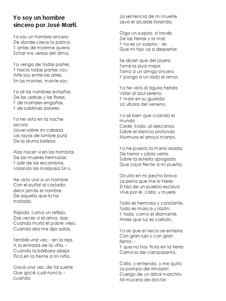 Yo Soy Un Hombre Sincero | PDF