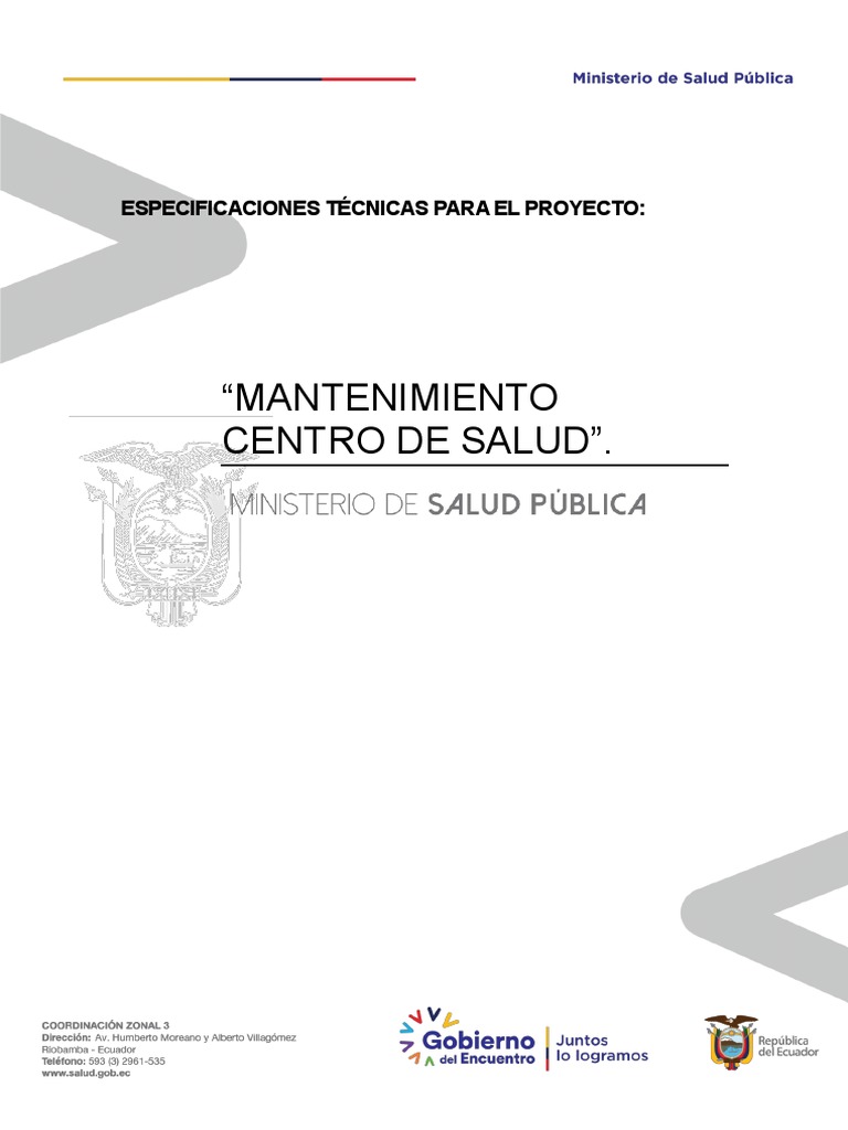 Especificaciones Técnicas Base PPR Alausí Parte 2 | PDF | Tornillo | Techo