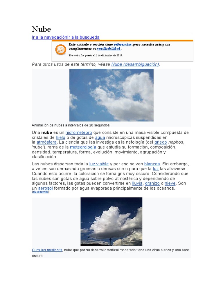 Las Nubes | PDF | Nube | Ciencias de la Tierra