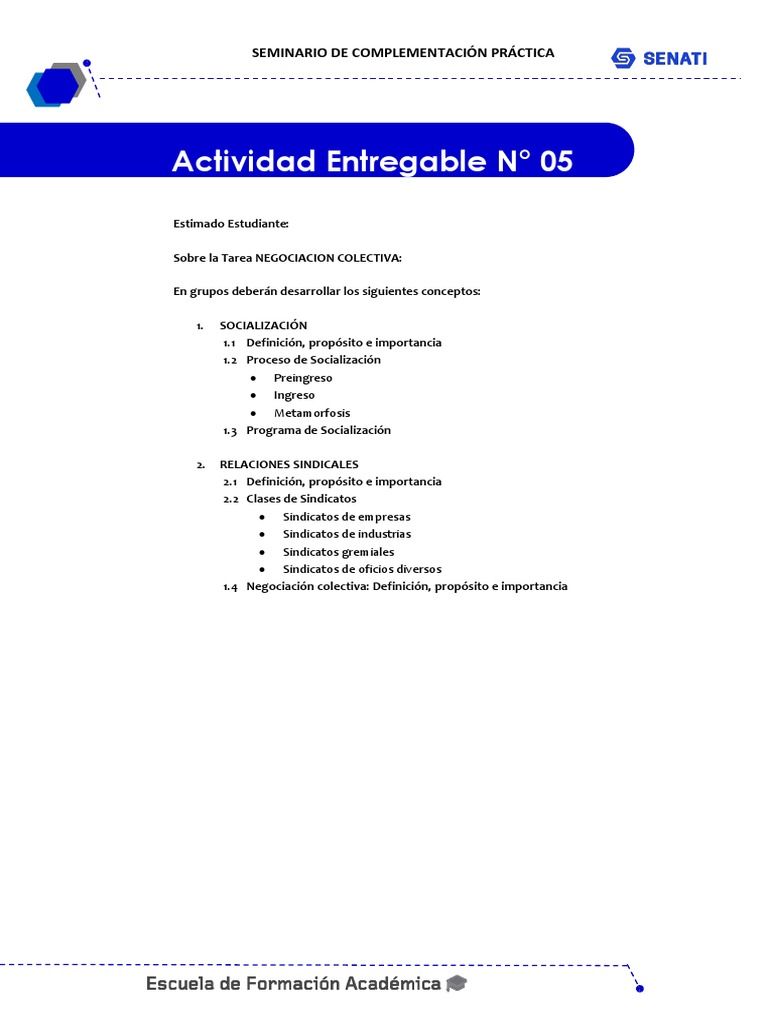 Entregable #05 Relaciones Laborales 401 | PDF
