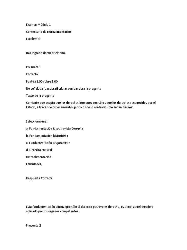 Examen Módulo 1 | PDF | Política