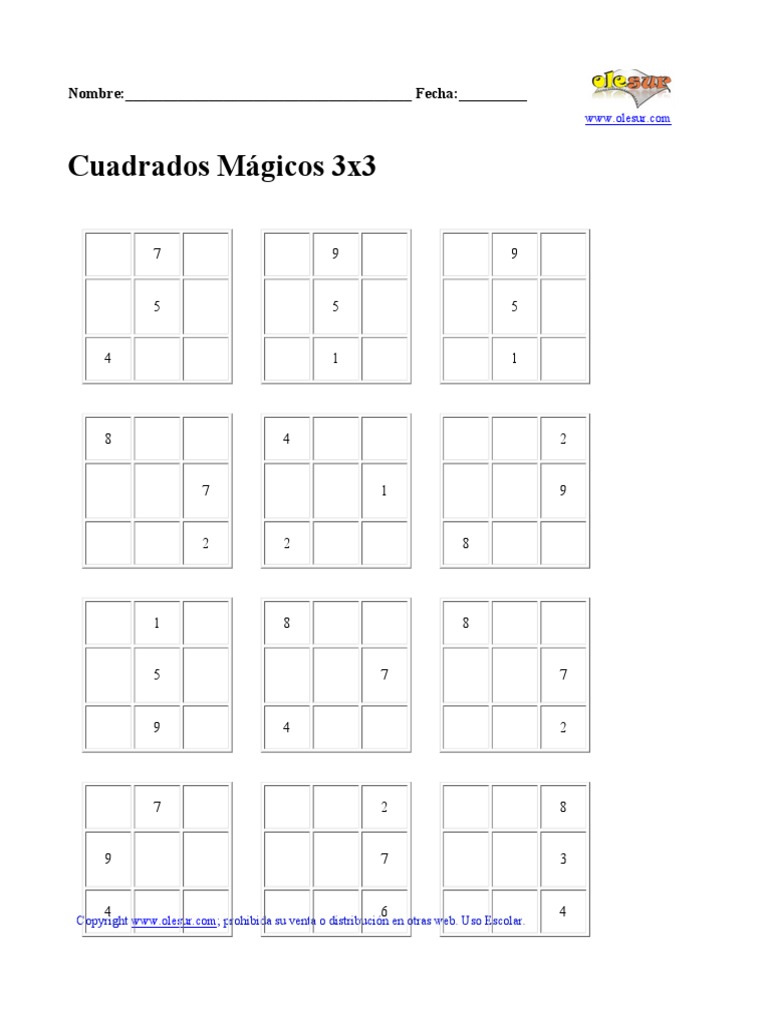 Cuadrados Magicos | PDF | Objetos matemáticos | Oculto