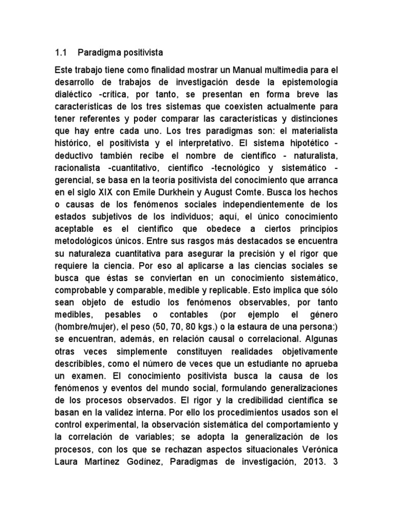 Paradigma Positivista: Guía Completa | PDF