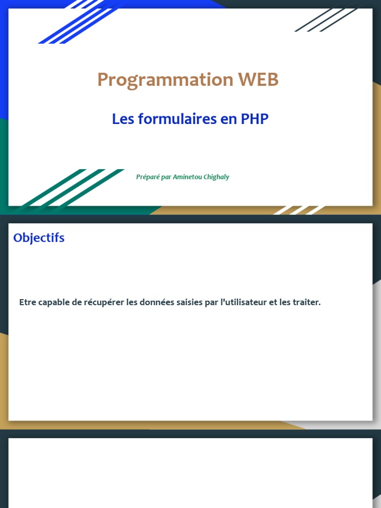 Chapitre 6 Les Formulaires en PHP | PDF | Html | PHP