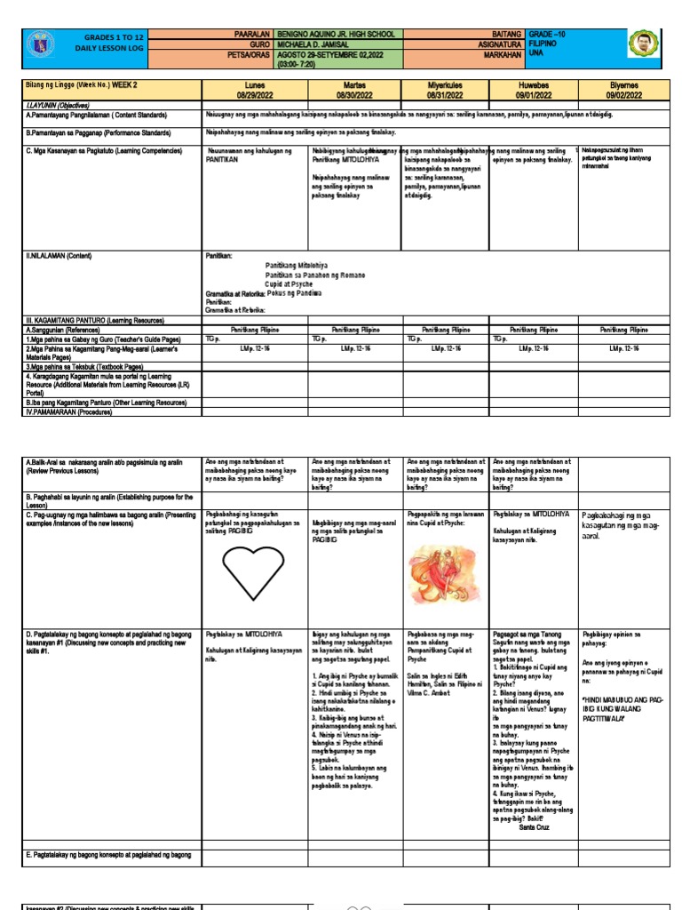 Fil 10 DLL Week 1 | PDF