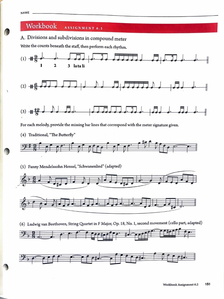 Music Theory Assignment 5 | PDF | Vocal Music | Performing Arts