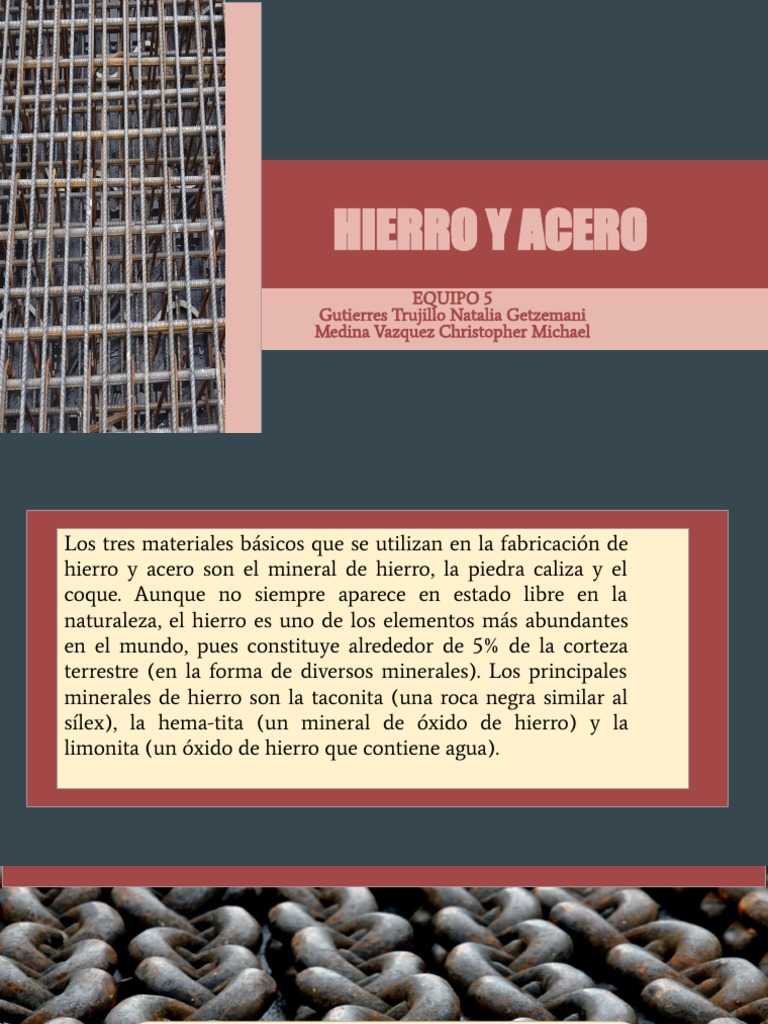 Propiedades y Usos del Hierro y Acero | PDF | Acero | Hierro