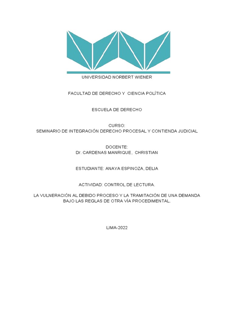Anaya, Seminario Contienda Judicial | PDF