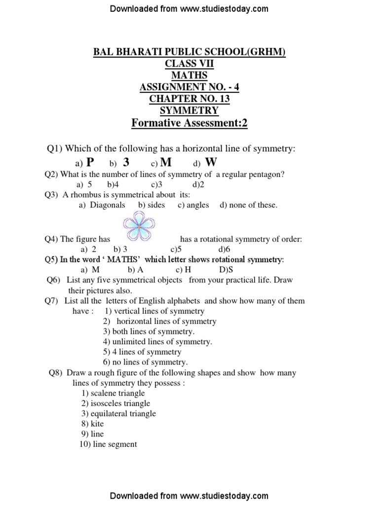 CBSE Class 7 Maths Worksheet | PDF