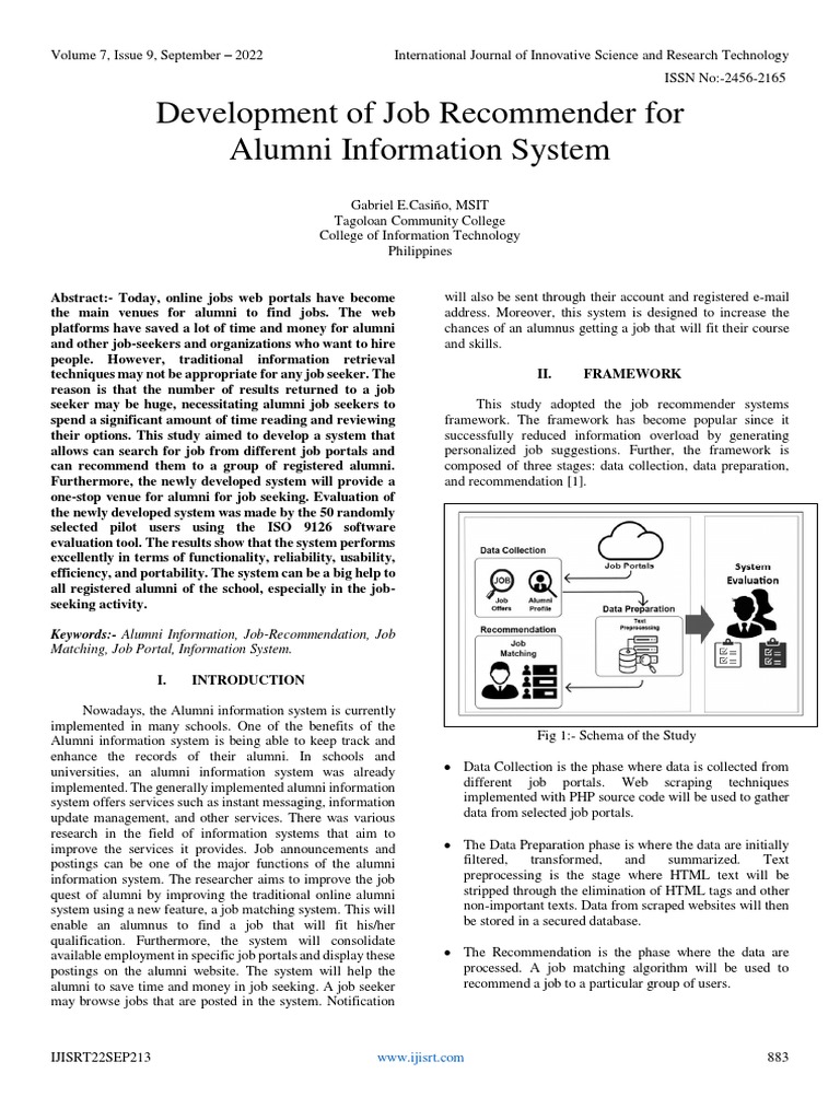 Job Recommender System for Alumni | PDF | Usability | Php