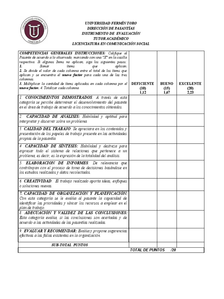 Eva. Tutor Acad. Com. Soc Listo | PDF